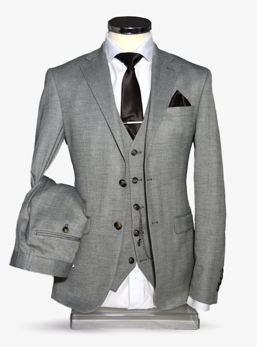O'Casey: Light Grey 3-Pc Suit – Suit Republic